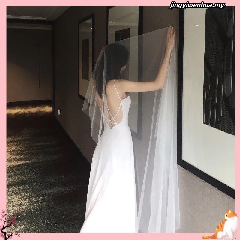 Bride Veil Simple Single Swiss Plain Yarn 3 M 1.5 M Short Veil 5 M ...