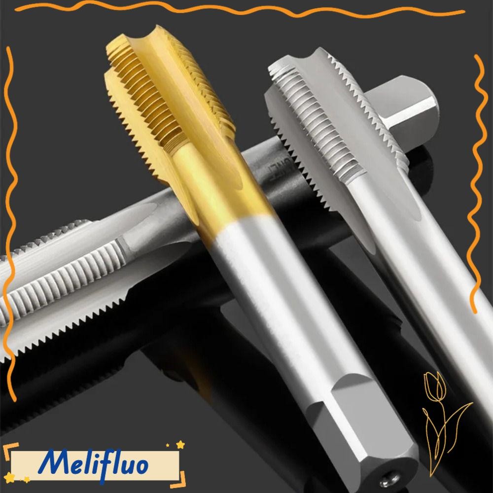 MELIFLUO Bike Crank Pedal Thread Tap, Left Right Hand Thread Titanium Coated Spiral Threading ...