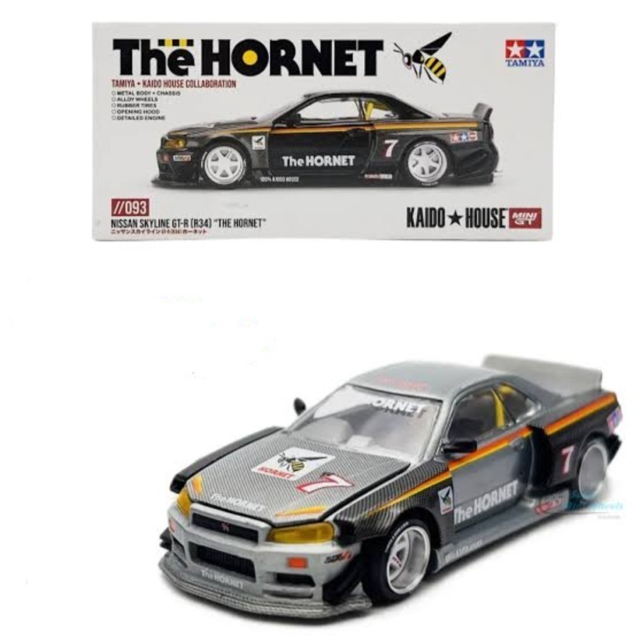 Mini GT KHMG093 CHASE KAIDO NISSAN SKYLINE GTR R34 TAMIYA "THE HORNET ...