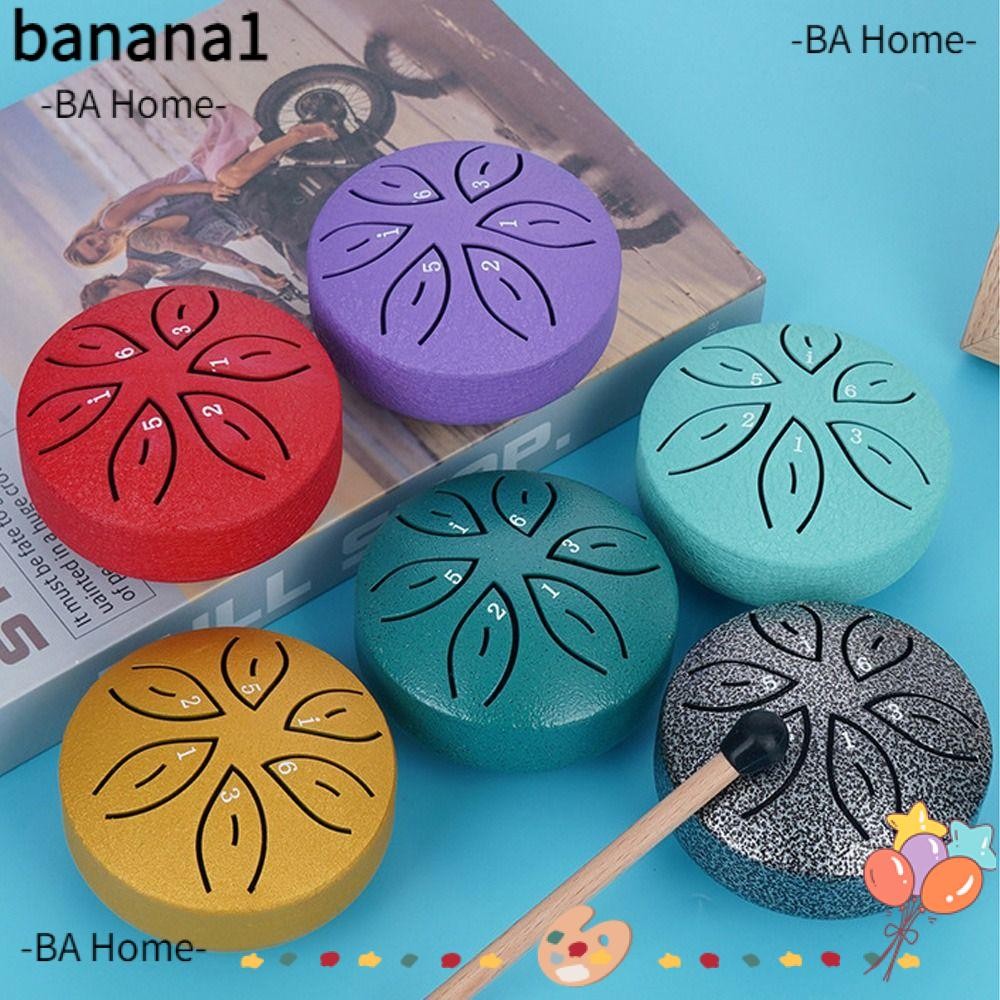 BA Steel Tongue Drum, 3 Inches 6 Tones Colorful Mini Hand Pan Drums ...