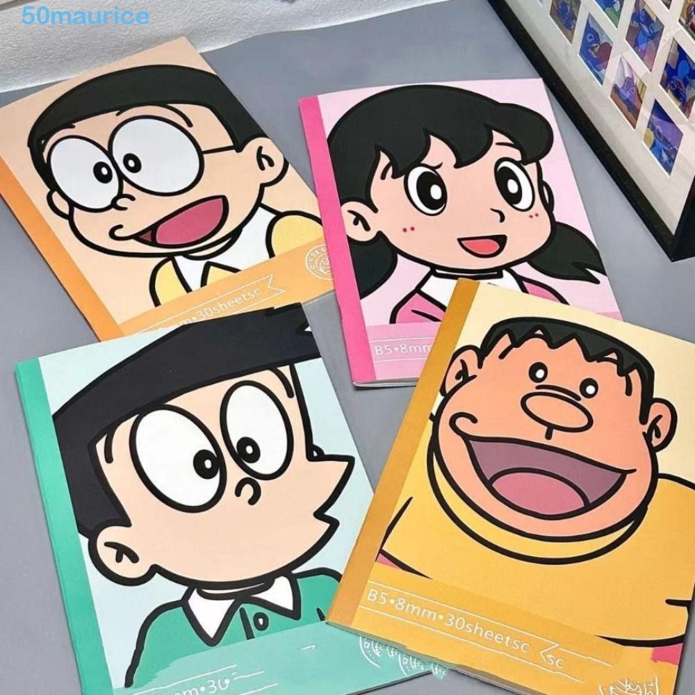 MAURICE Doraemon Notepads, Cartoon Cute Kawaii B5 Notebooks, Writing ...