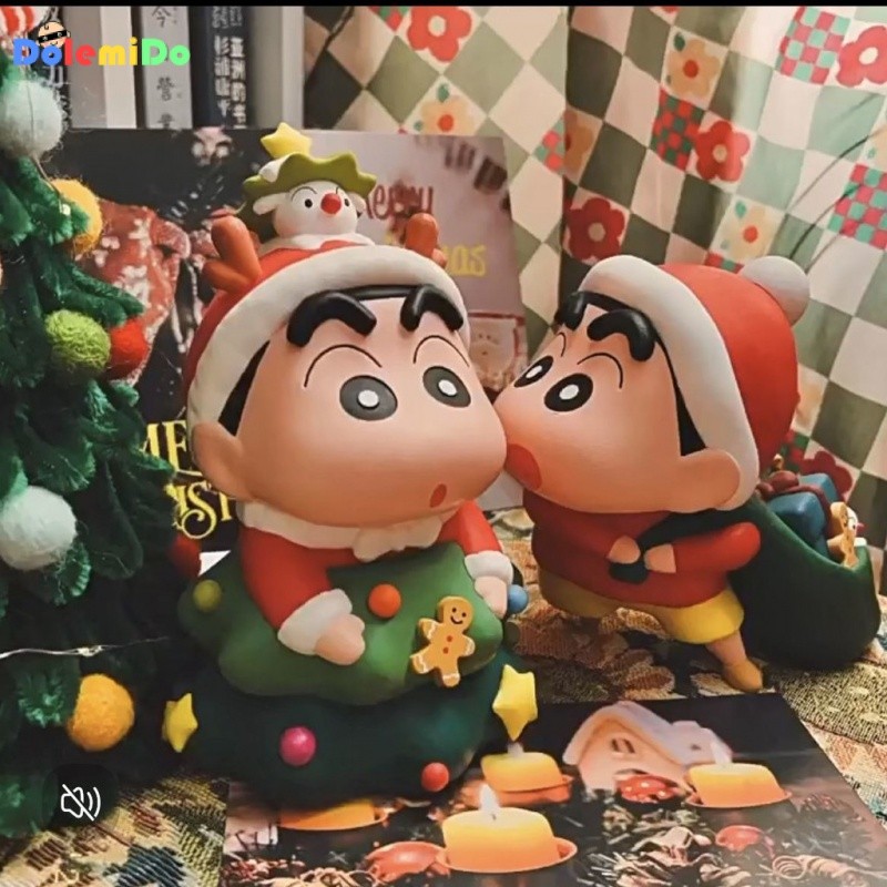 Crayon Shin-Chan Santa Claus Doll Desktop Decoration Christmas Crayon ...