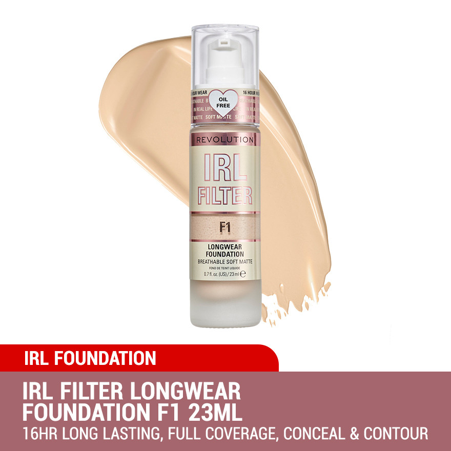 Revolution IRL Filter Longwear Foundation F1 23ml | Shopee Malaysia