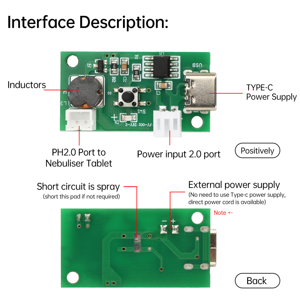 Pcbfun Single Head Spray Humidification Module Ultrasonic Atomization ...