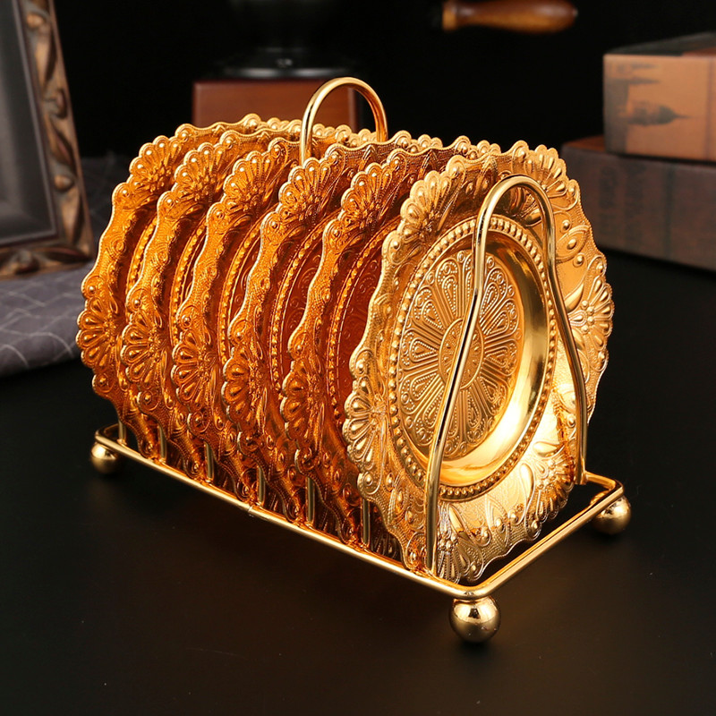 Alas Alas Logam Coaster Tahan Panas Alas Periuk Mangkuk Alas Cawan Meja ...