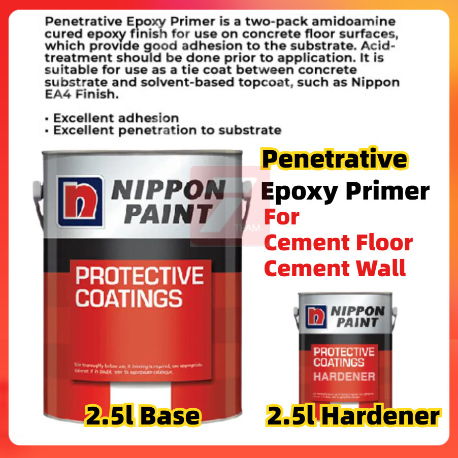 5L Nippon Paint Penetrative Epoxy Primer l Epoxy Primer l Lantai Cat Primer | Shopee Malaysia