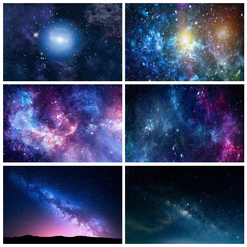 Cosmic Galaxy Backdrop Starry Sky Milky Way Stars Universe Space Theme ...