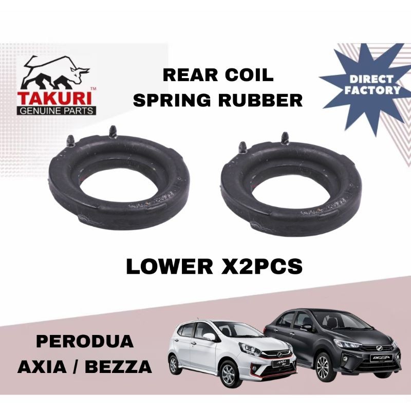 PERODUA AXIA/BEZZA - PERODUA ORIGINAL - FRONT & REAR COIL SPRING RUBBER ...