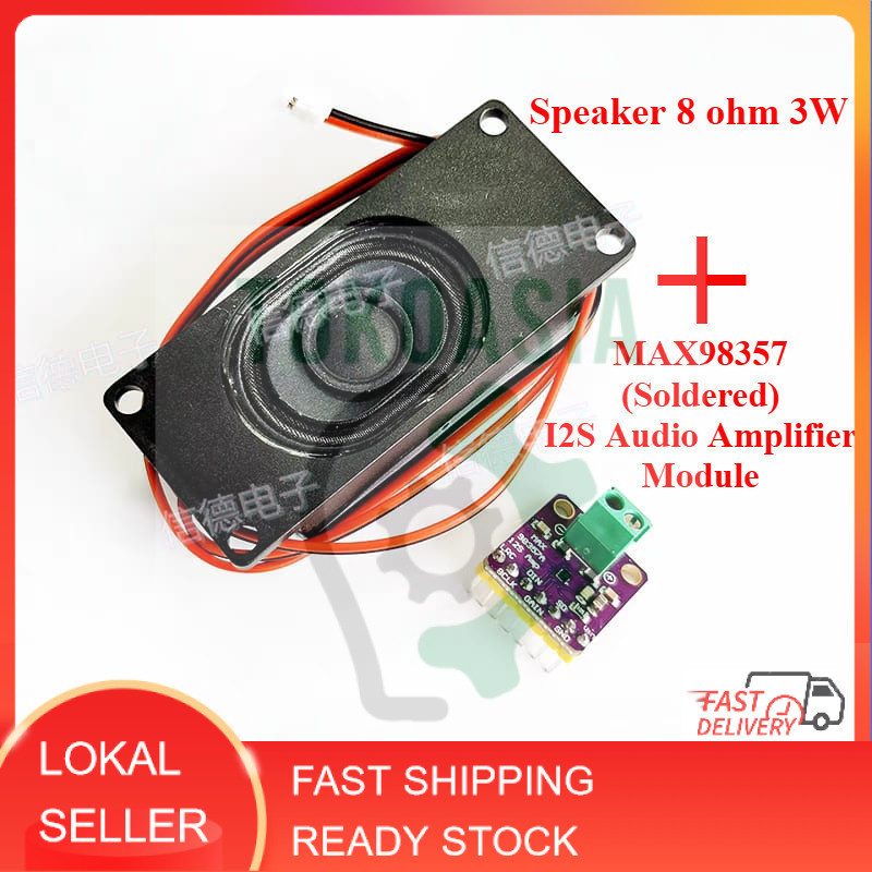MAX98357 I2S Audio Amplifier Module + Speaker 3W 4 Ohm | Shopee Malaysia
