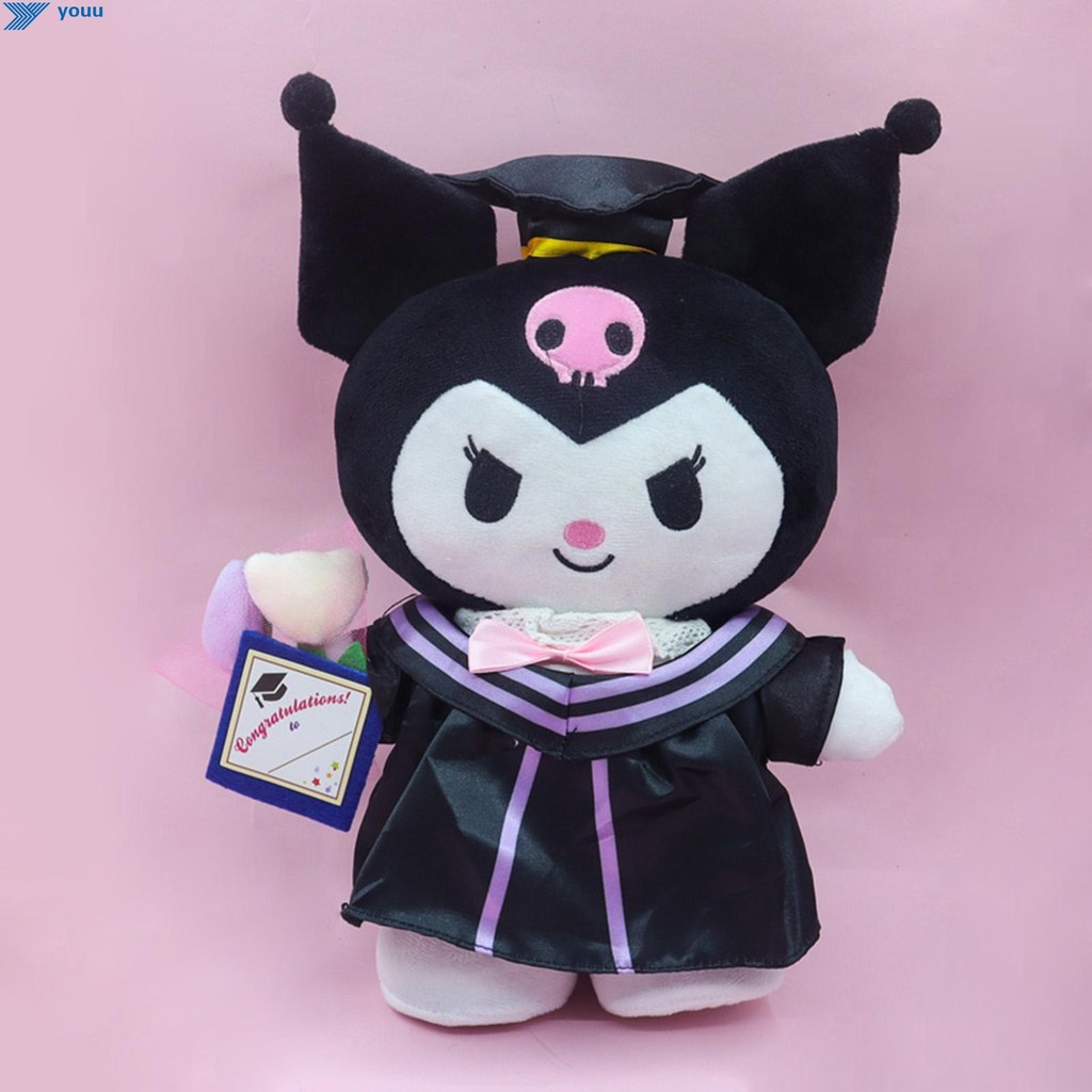 Cartoon Kuromi Plushies Toy Graduation Cap Soft Plushies Doll for Kids ...