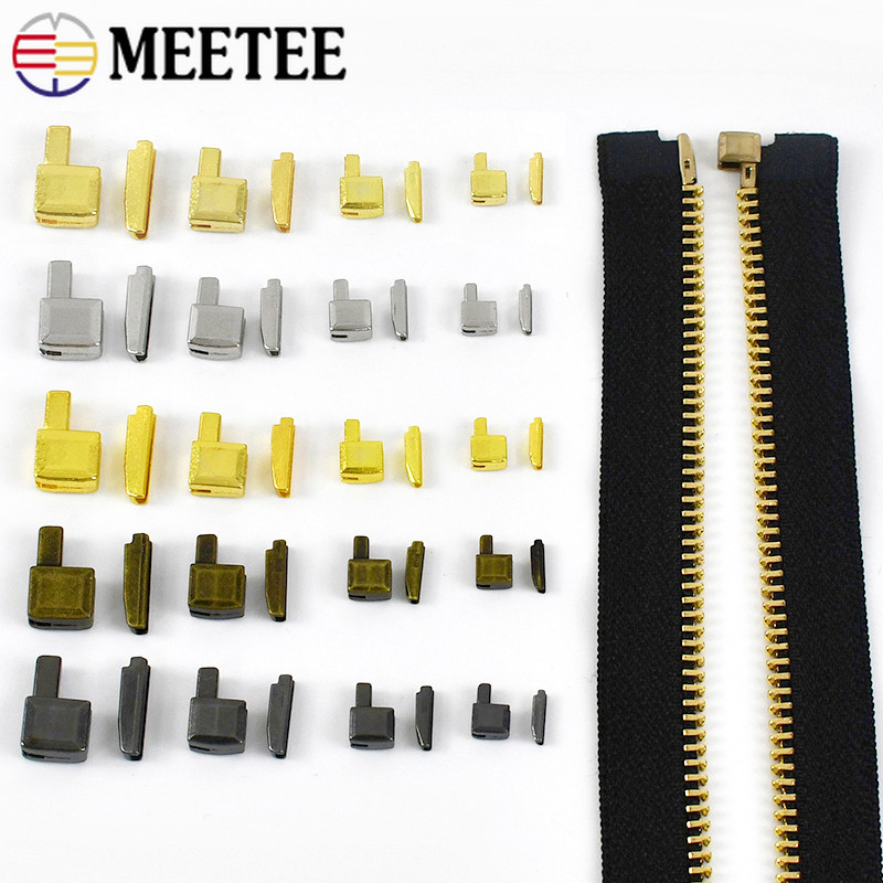 10Sets 3# 5# 8#10# Zipper Stopper Open-End Zip Slider Insert Pin ...