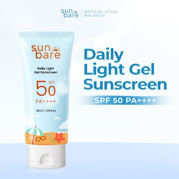SUNBARE Daily Light Gel Sunscreen SPF 50 PA++++ | Shopee Malaysia