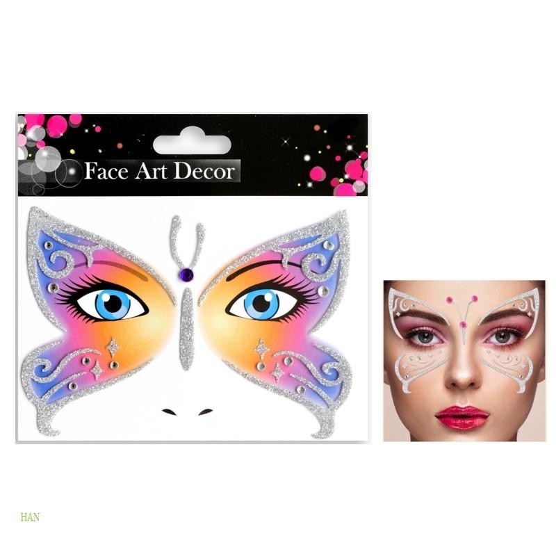 HAN Blingbling Makeup Sticker Face Gems for Festival Raves Outfit for ...