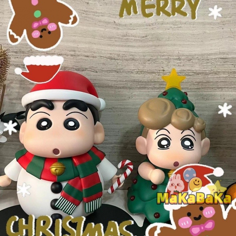 Crayon Shin-Chan cos Christmas Anime Figure Cute Snowman Shin-Chan Shin ...