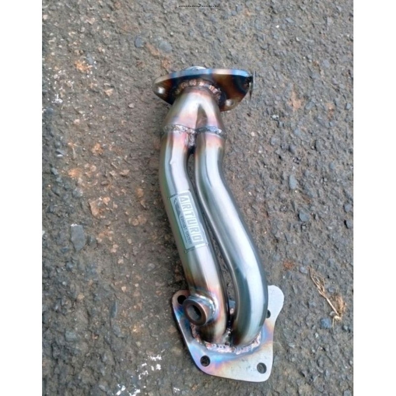 Axia / Bezza Extractor 1.0 downpipe down Extractor stainless steel dual ...