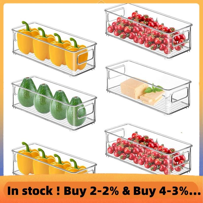 Fridge Organiser Set Stackable Small Fridge Boxes with Handle for ...