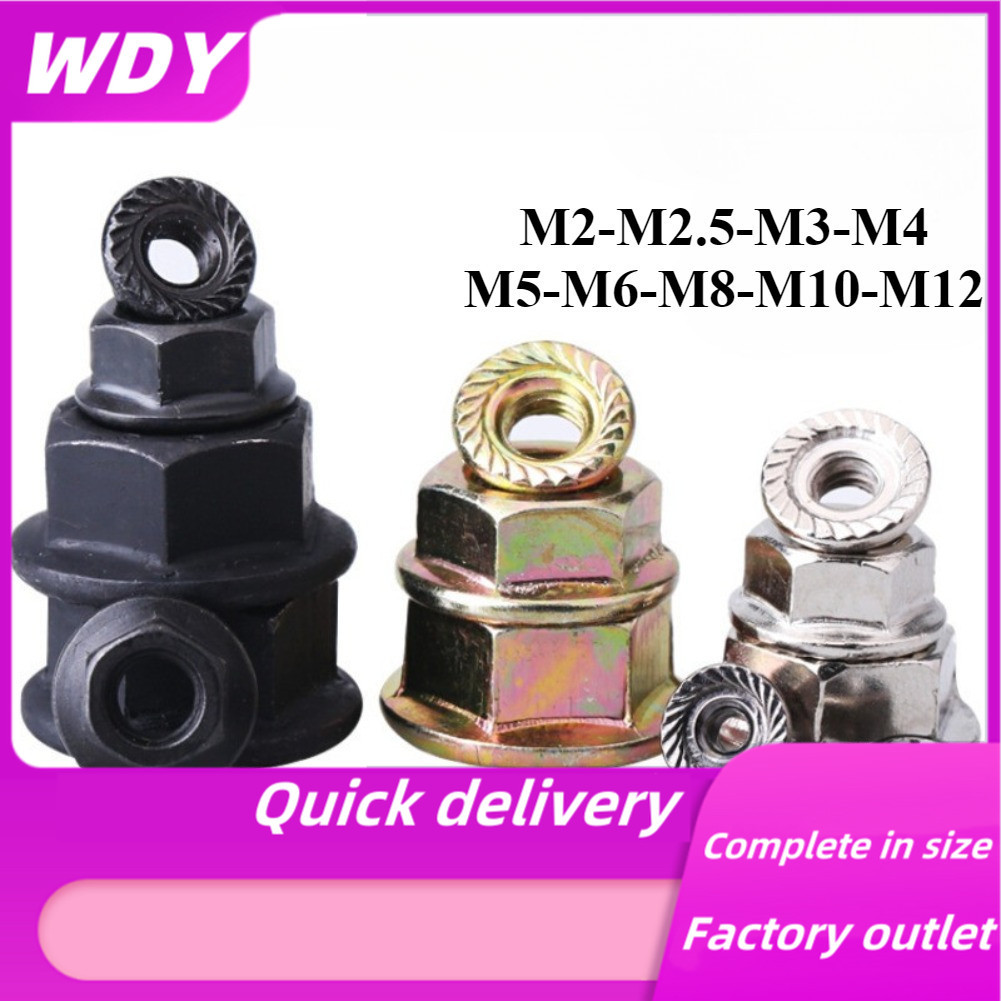Flange Nut Hex Anti-Slip Fastener Nut Anti-Slip Tooth Flange Cap M3 M4 ...