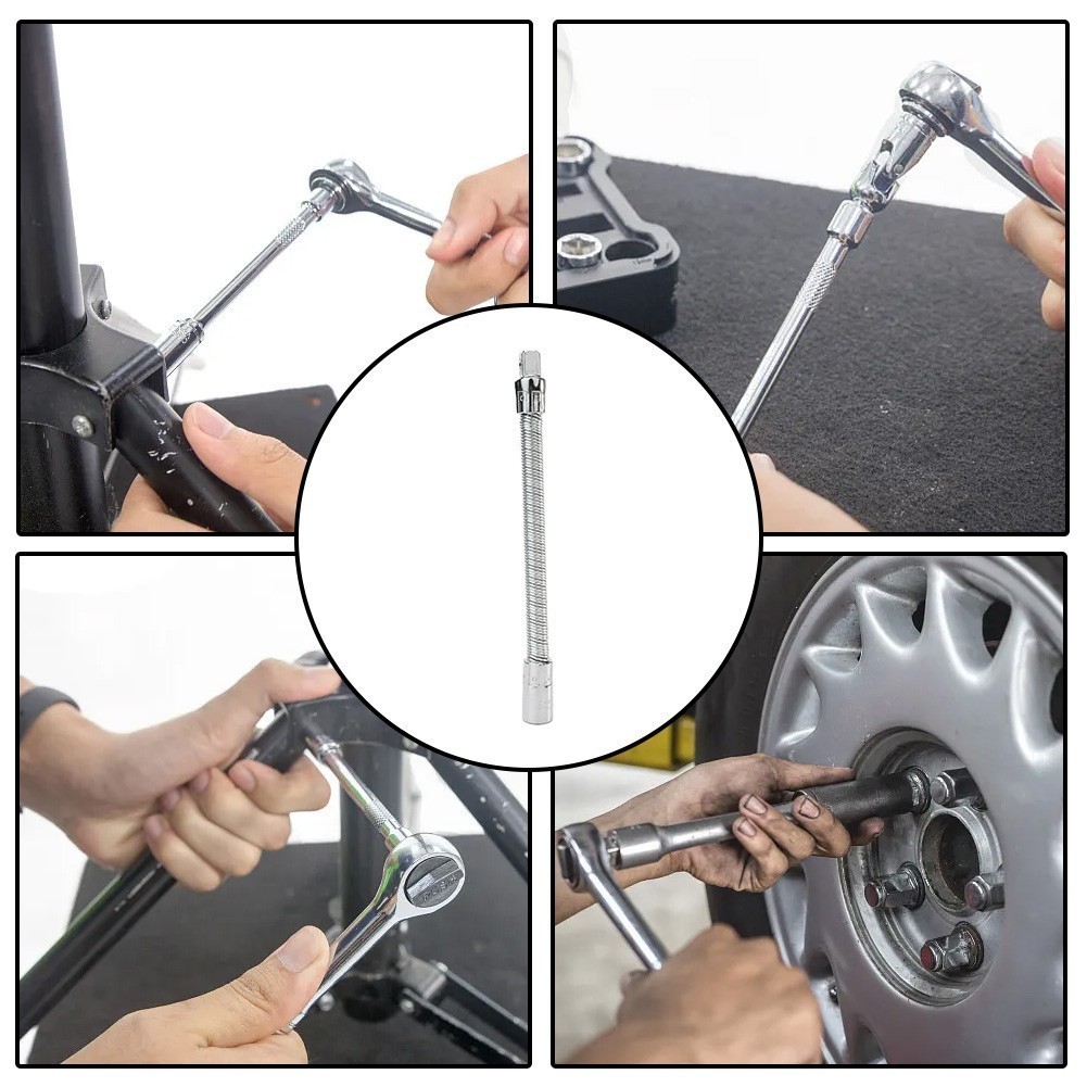 [Super] 1/4\" 3/8\" 1/2\" Driver Flexible Socket Extension Rod Adapter ...