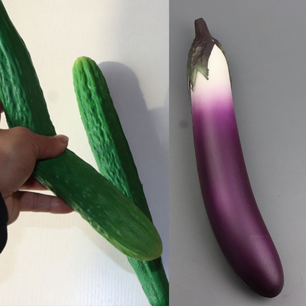 [LUMY] Artificial Fake Cucumber Aubergine Hotel Restaurant Decor ...