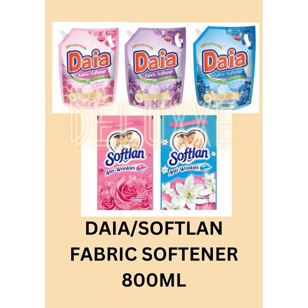FABRIC SOFTENER 800ML REFILL PACK ASSORTED BRAND DAIA / SOFTLAN (SMALL PACK) | Shopee Malaysia