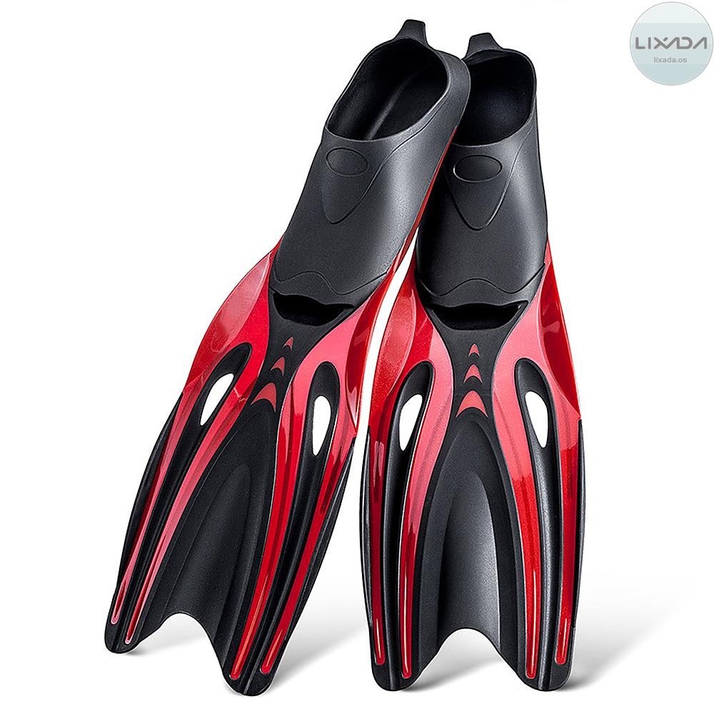 [LIXADA MALL] Adult Long Snorkeling Fins Full Foot Pocket Flippers ...