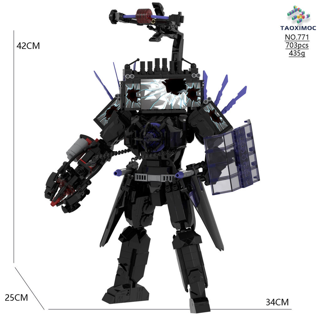 703pcs Lego Skibidi Toilet Monitor Man VS Toilet Man toys Titan TV Man ...