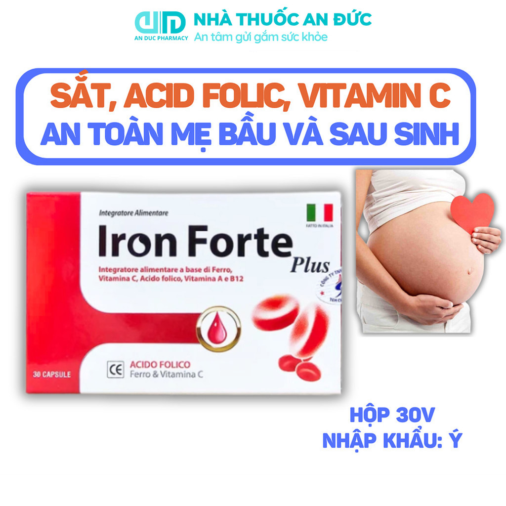 Iron Forte Plus - Supplement Iron, Folic Acid, Vitamin C, Vitamin B12 ...