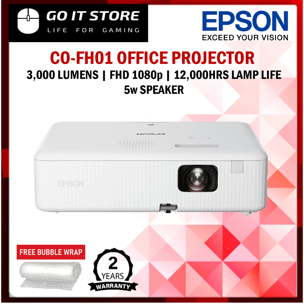 Epson CO-FH01 Full HD 3000 lumens Portable Compact Home / Office Smart ...