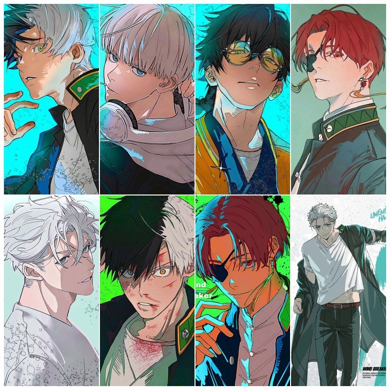 SQ3 WIND BREAKER self-adhesive poster Anime wall stickers Hayato Suo ...