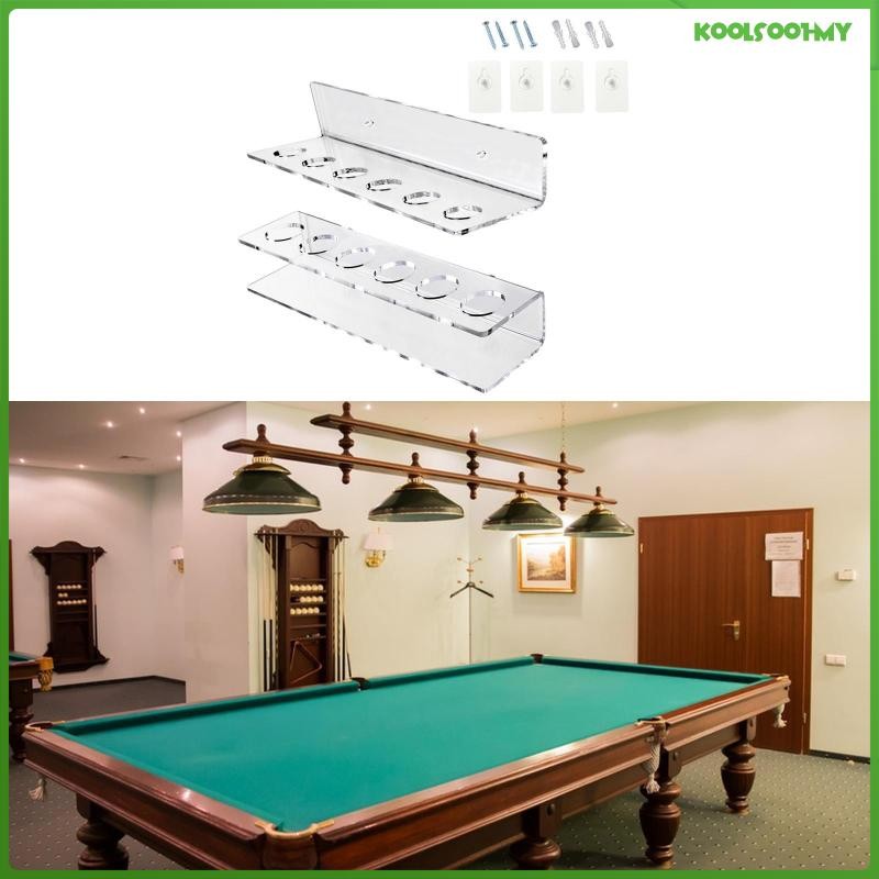 [KoolsoobdMY] 2 Pieces Pool Cue Rack Wall Mounted Pool Cue Holder for ...
