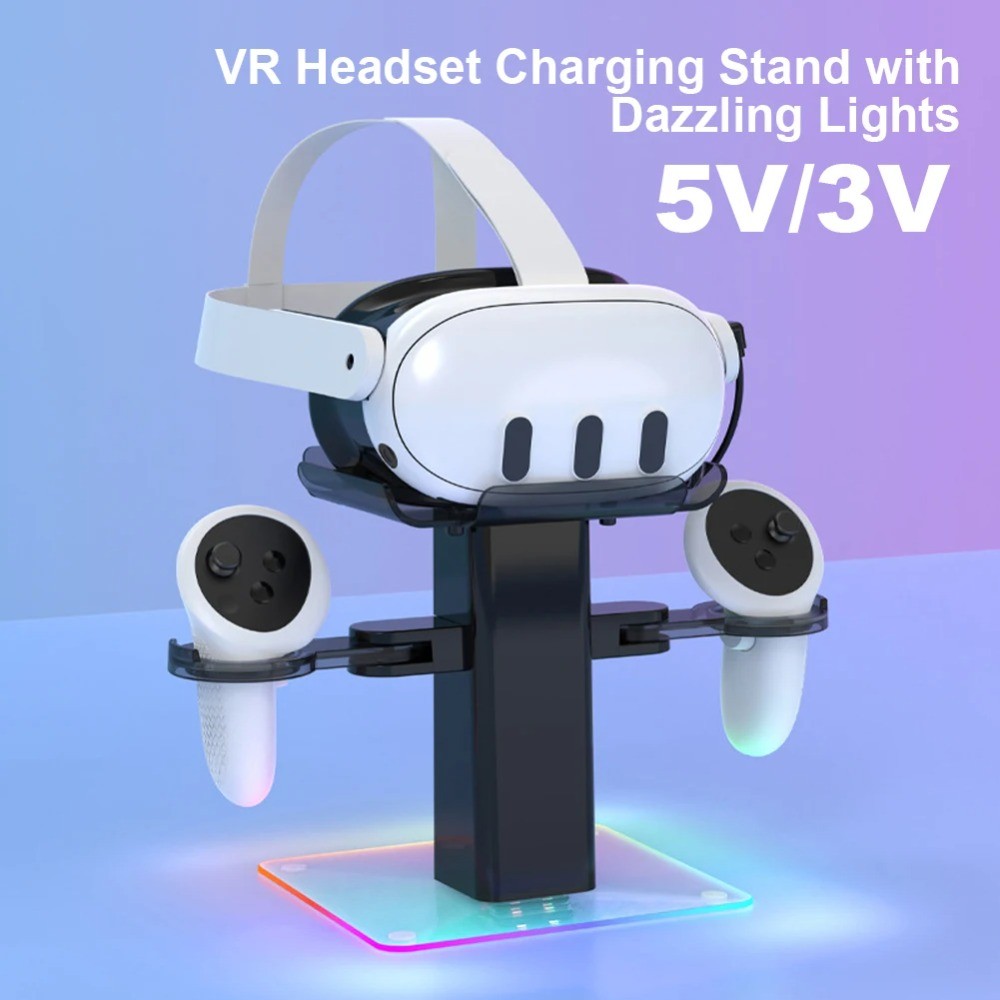 RGB VR Charging Dock Headset Display Stand and Controller Mount for ...