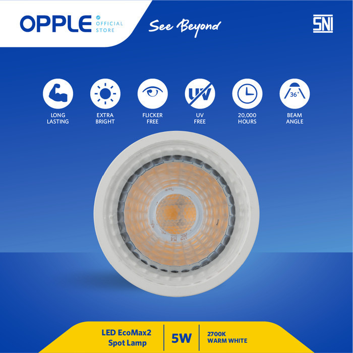 Opple EcoMax2 Dimmable Spot Lamp / Spotlight 2700K Yellow | Shopee Malaysia