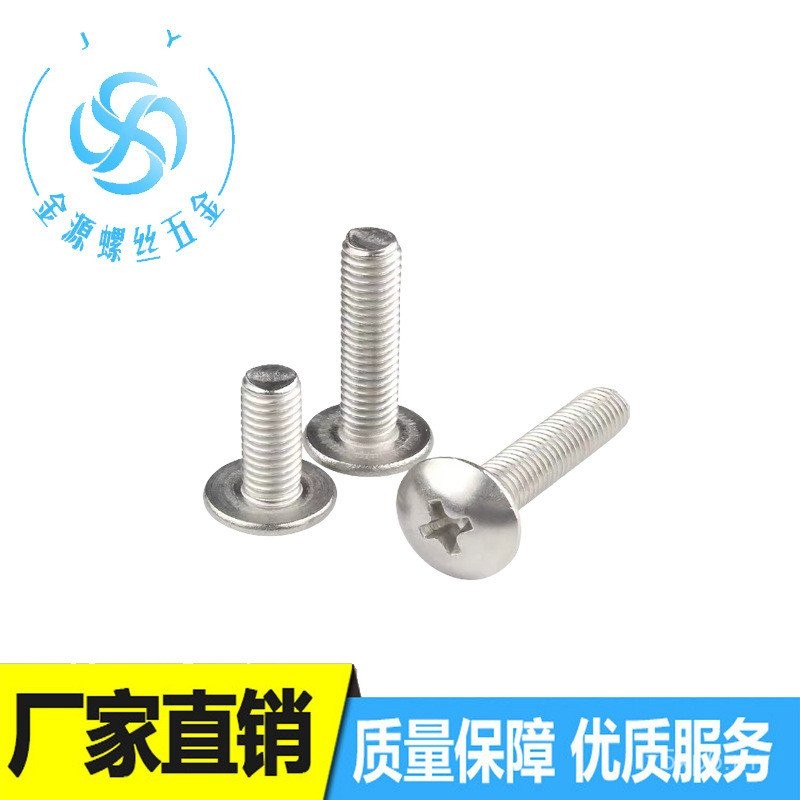 Penyaduran nikel besi M3-M6, skru kepala rata besar, mesin kepala bulat ...