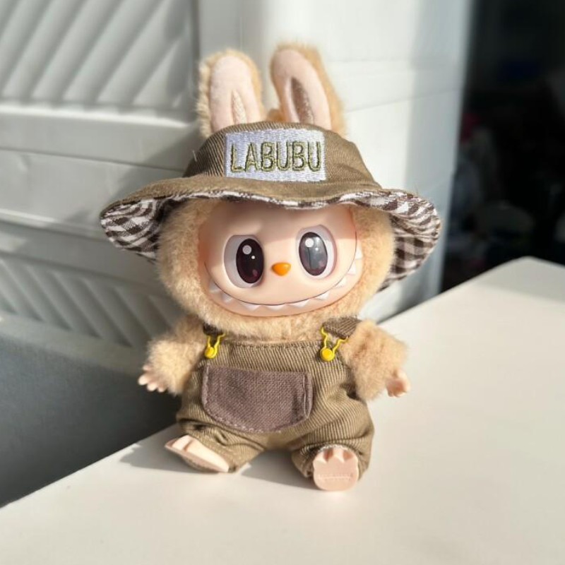 Second Generation Labubu Sitting Party Doll Clothes Army Green Pocket ...