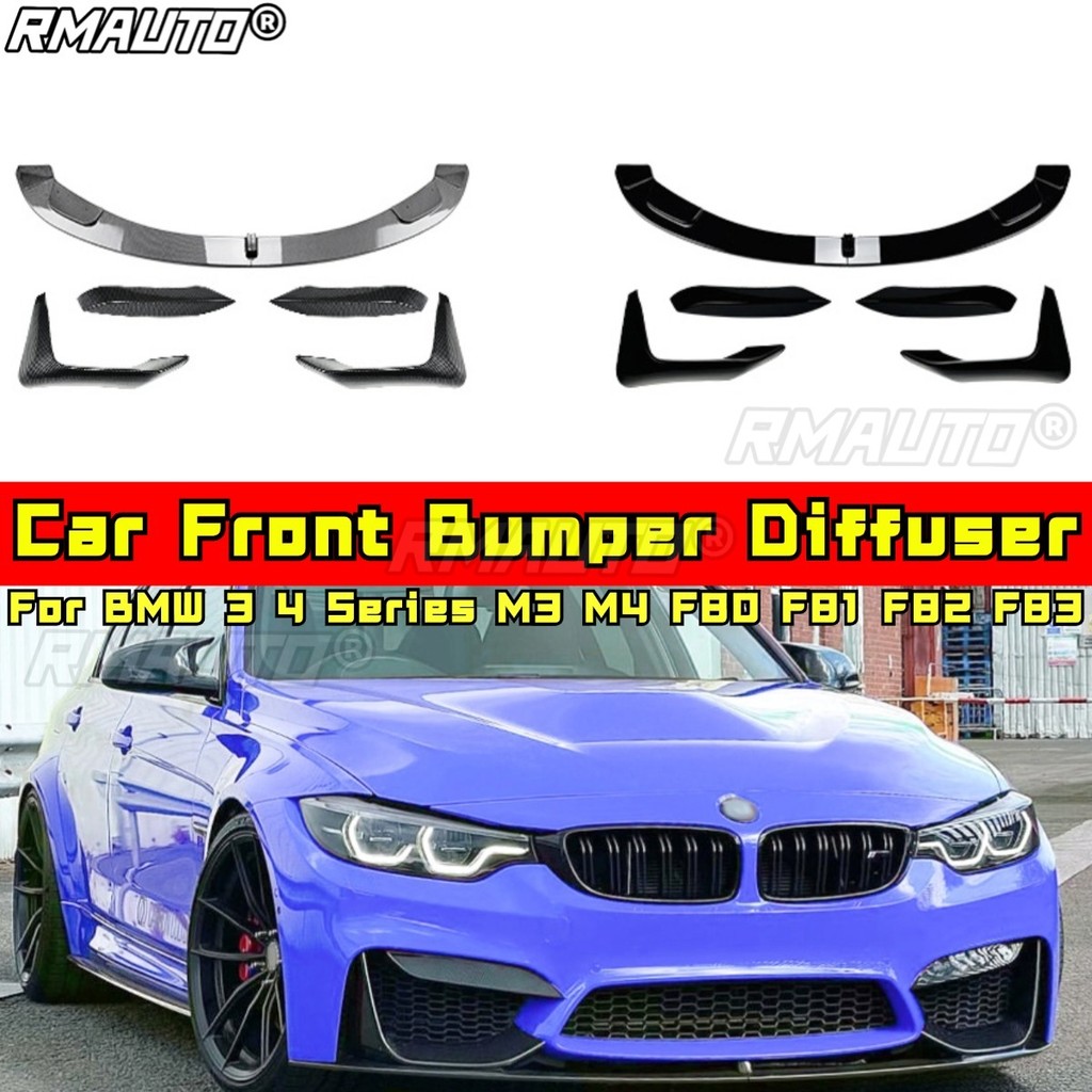 For BMW 3 4 Series M3 M4 F80 F81 F82 F83 Front Bumper Splitter Lip Diffuser For BMW 3 4 Series ...