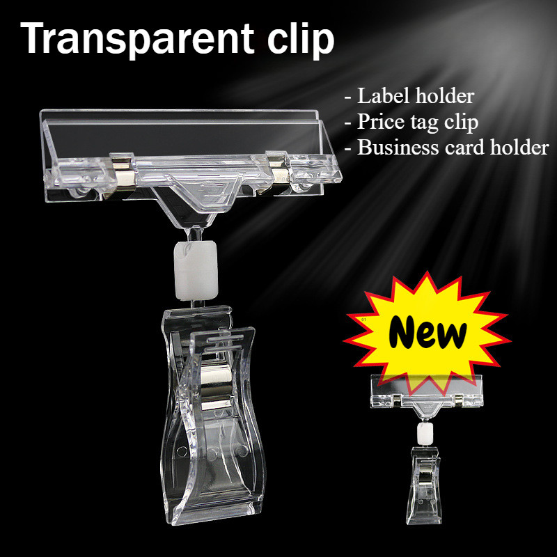 【Ready Stock】Pop Clip Price Holder Price Tag Transparent Display Clip ...