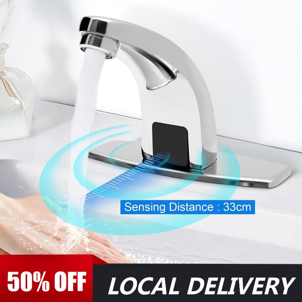 Alloy Automatic Infrared Sensor Faucet Bathroom Auto Infrared Basin ...