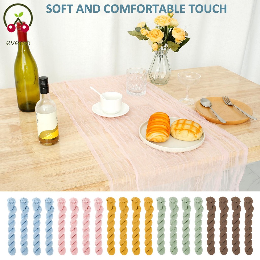4Pcs Cheesecloth Table Runner 31.5×118.1 Inch Table Cover Runner ...