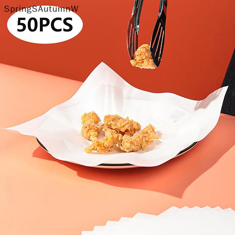 [SpringSAutumnW] 50 Sheets Food Oil Absorbing Paper Tempura Paper Sheet ...