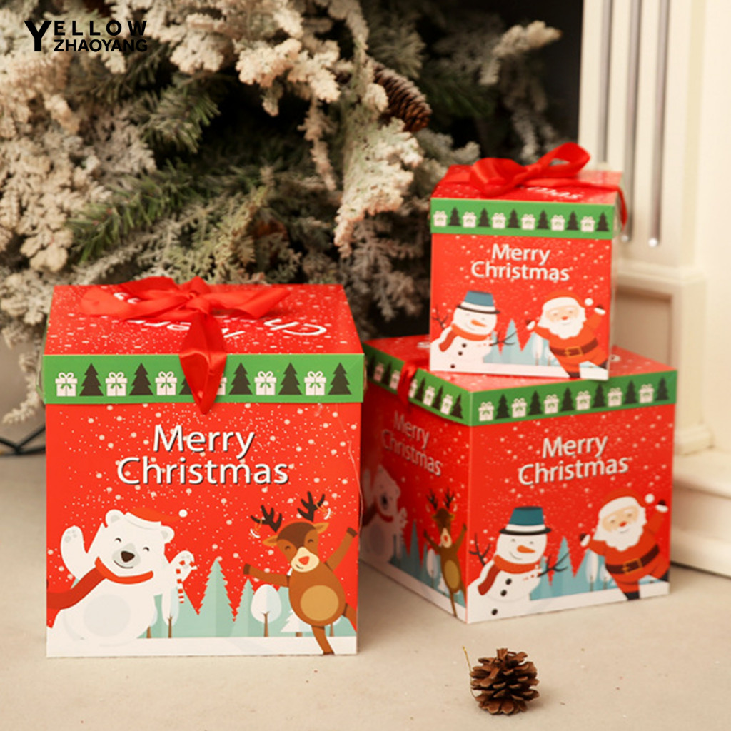 YEH- Santa and Snowman Favor Boxes Holiday Party Favor Boxes 3pcs ...