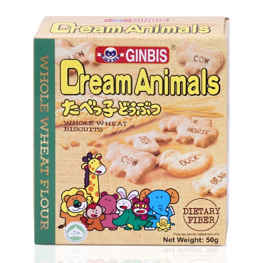 GINBIS Dream Animals Wheat Flavored Biscuits 50g | Shopee Malaysia