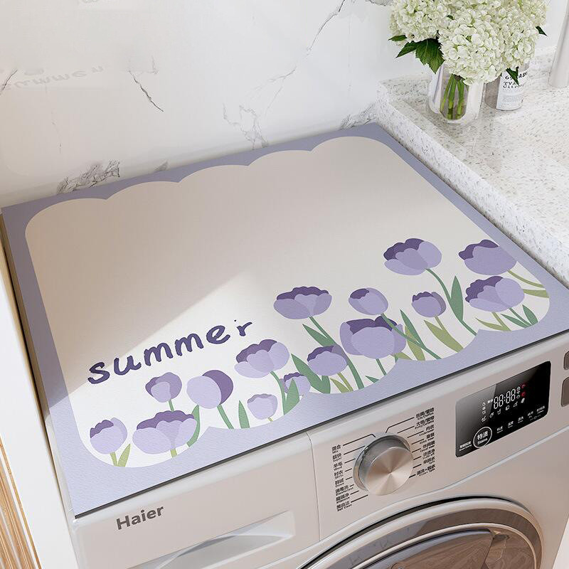 Washing Machine Mat Anti-Slip Cover Cloth Cover Towel Refrigerator ...