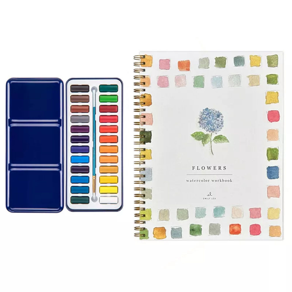 Life Color Palette Series Watercolor Practice Book Coloring Book ...
