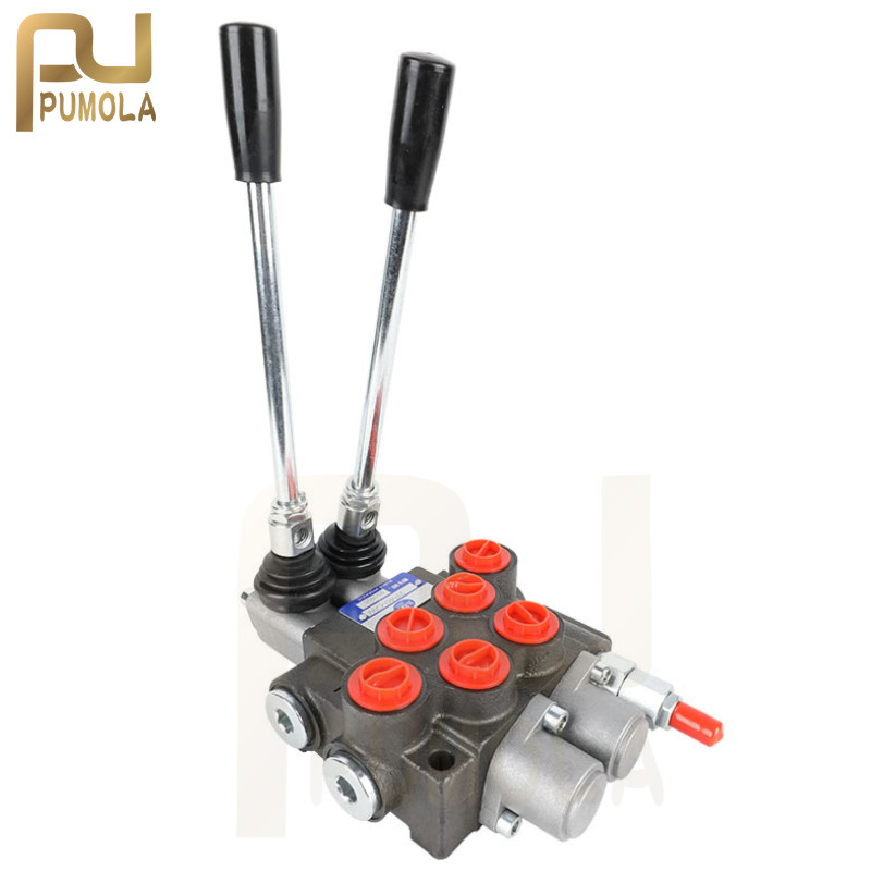 Manual Operated Directional Valve 2 Spool P40 Hydraulic Monoblock ...