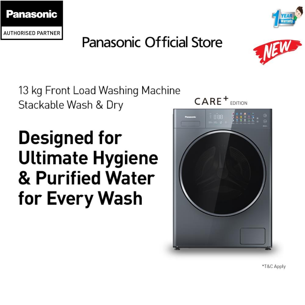 PANASONIC NA-26CVX1A 13 KG PURIFIED WATER & HYGIENE CARE FRONT LOAD ...