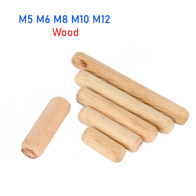 M5 M6 M8 M10 M12 Wooden Dowel Cabinet Drawer Round Fluted Wood Craft ...