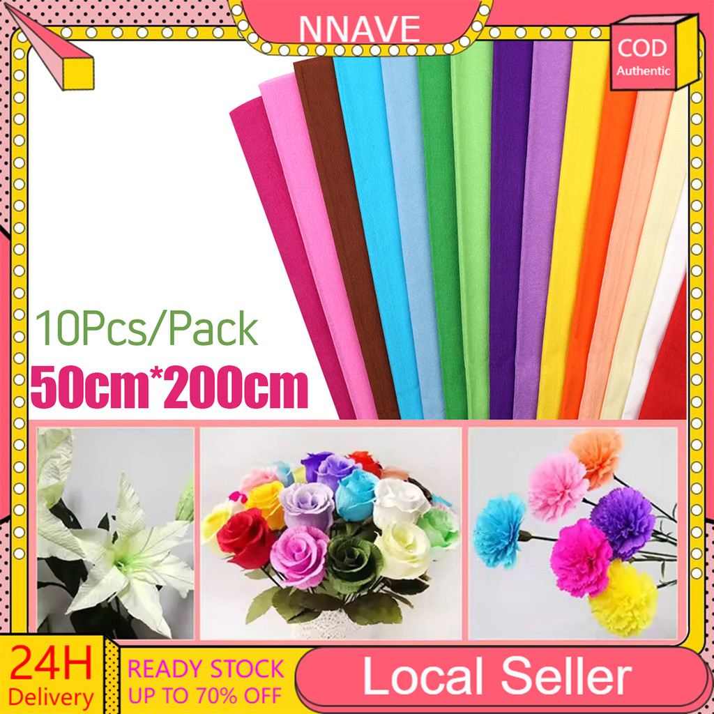 50cm x 200cm Colored Crepe Paper Roll Origami Crinkled Crepe Paper ...