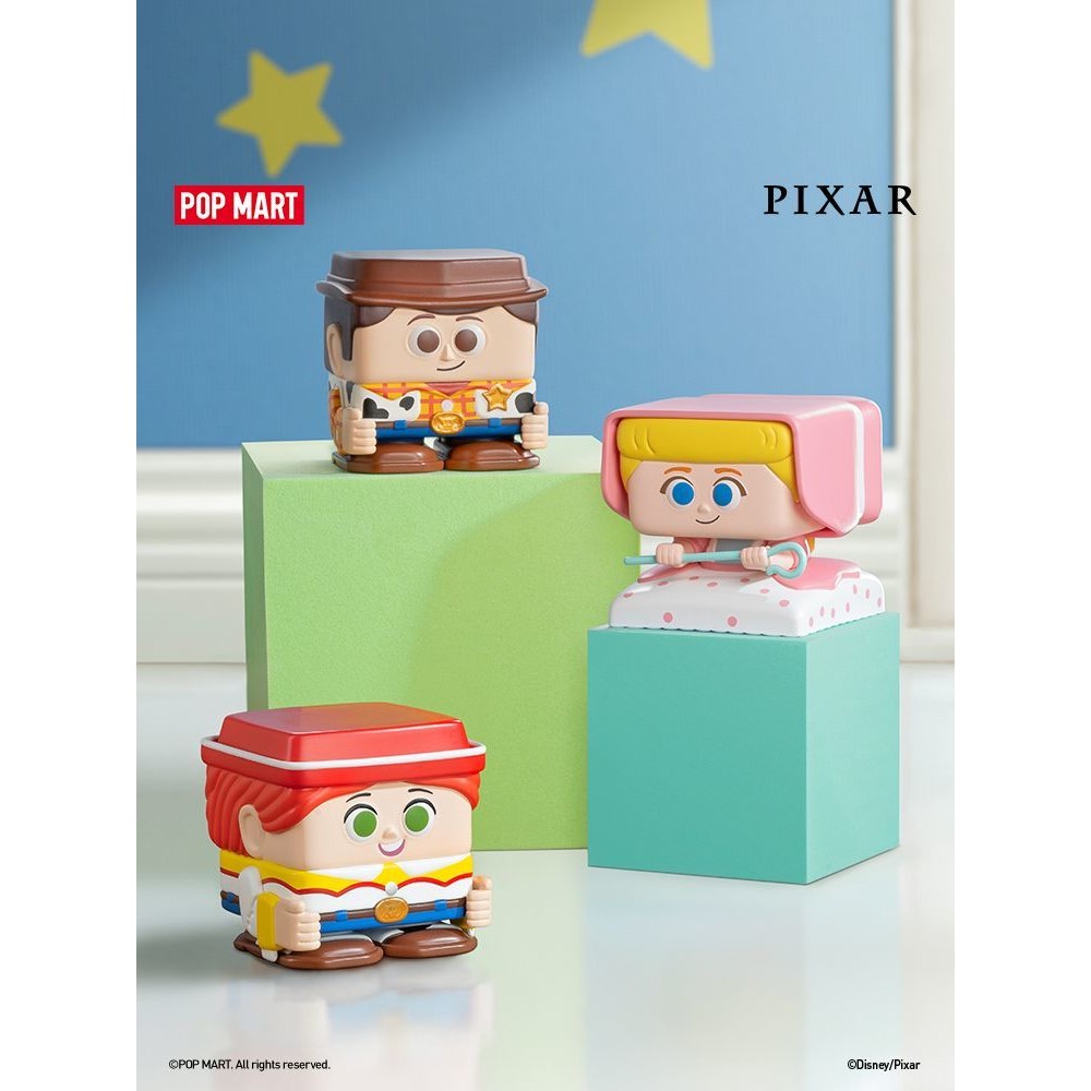 P POPMART POPMART Disney/Pixar POP CUBE-2 Series Figure Woody Big Eyes ...