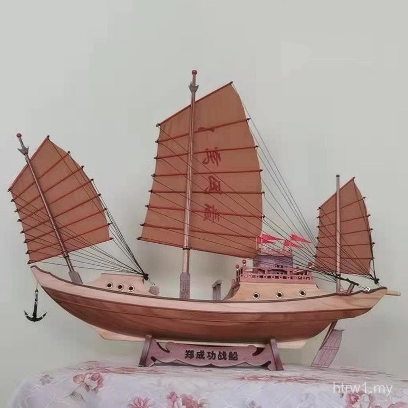 Model Perahu Layar Purba Hiasan Hiasan Kapal Kayu Licin Belayar Dinasti ...