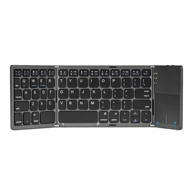 B033plus Tri-Folding Bluetooth Keyboard with Touchpad Press Mouse Key ...